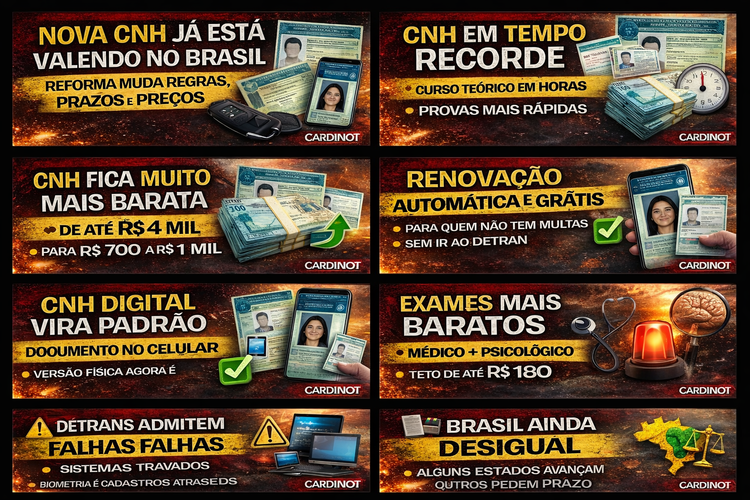 CNH MAIS BARATA? PRIMEIRAS EMISSÕES SAEM, MAS DETRANS ALERTAM PARA ...